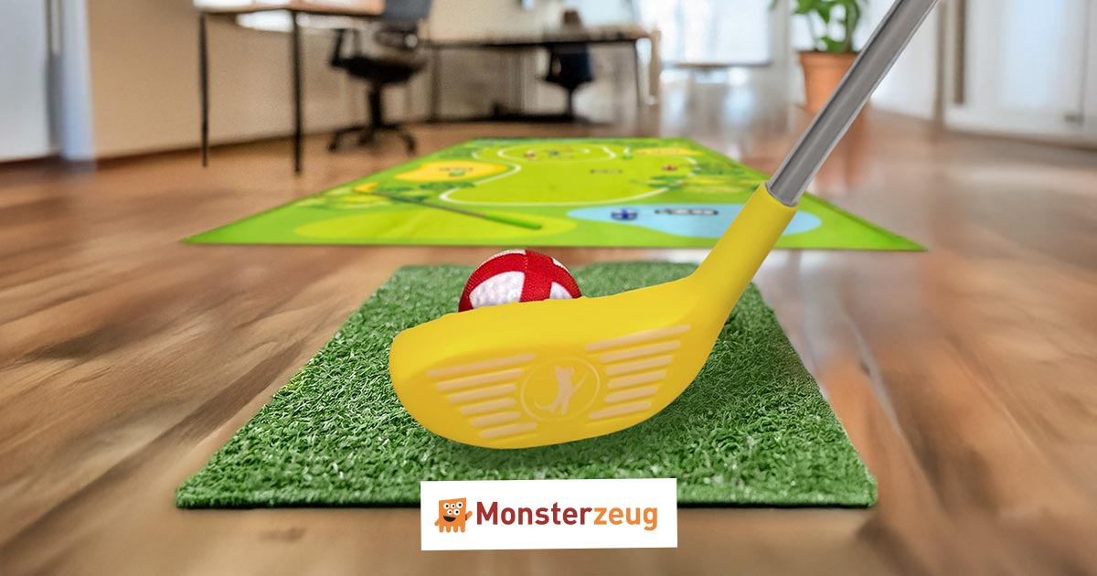 Mini Golf mit Teppich – Minigolf Game mit Schläger & Bällen