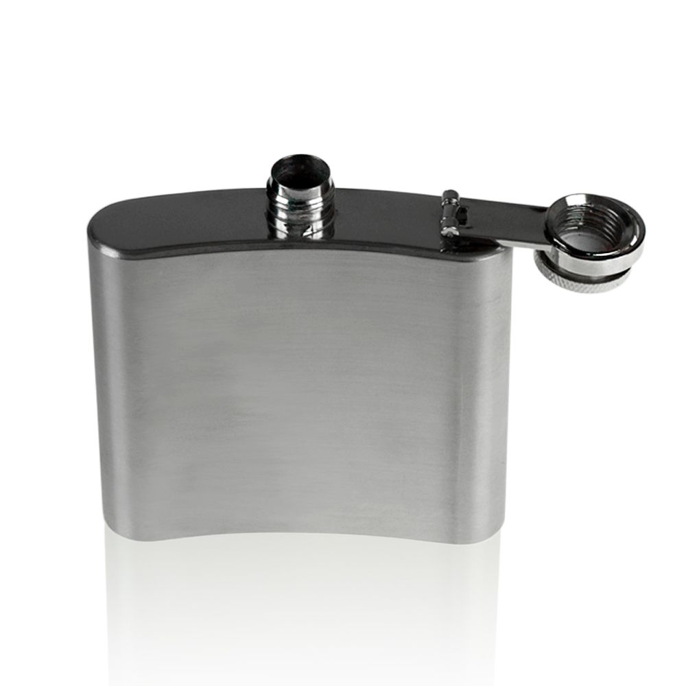 Flachmann mit Gravur - mit XL Initialen in der Mitte