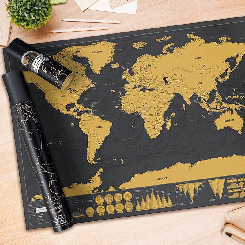 Scratch Map - Deluxe - für Globetrotter und Weltenbummler