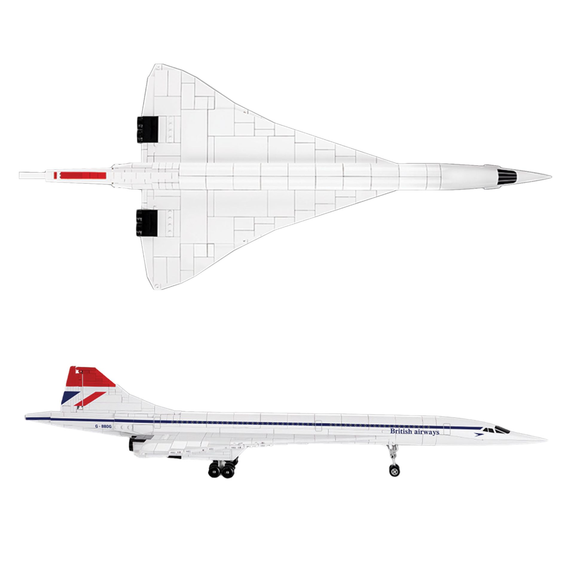 Concorde Modellflugzeug - Cobi Klemmbausteine Bausatz