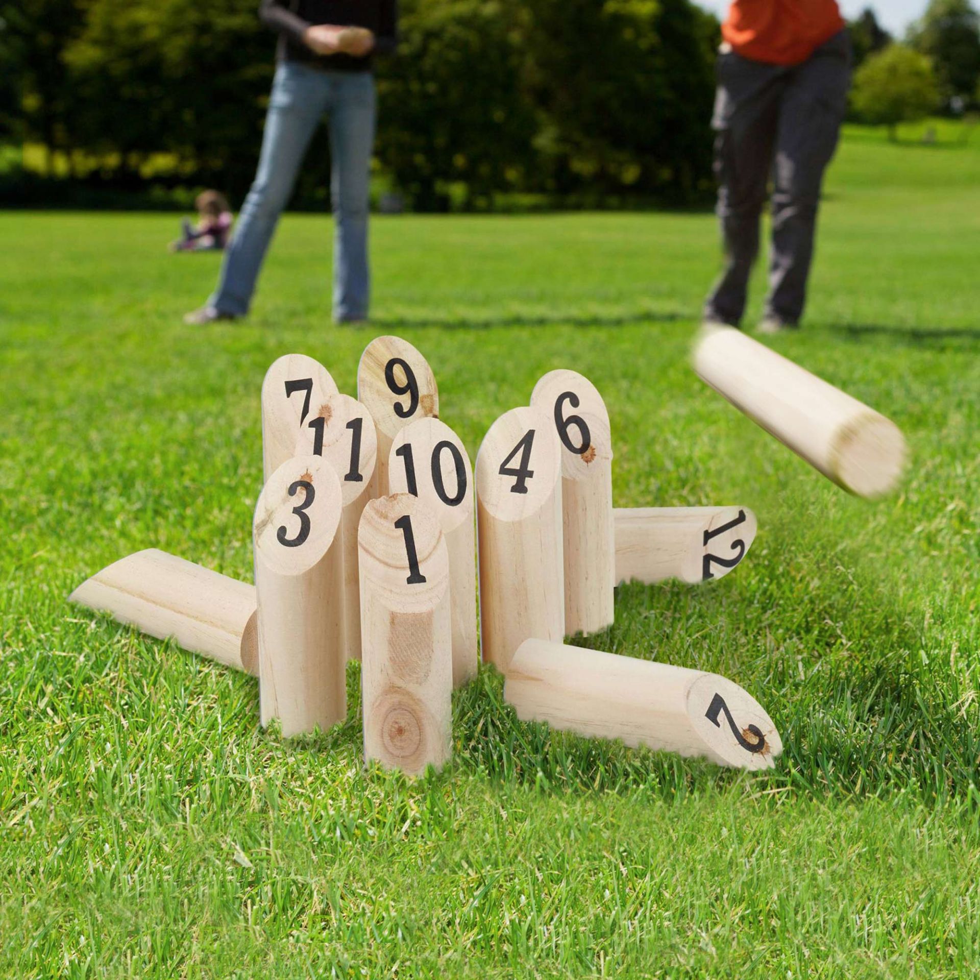 Wikinger Wurfspiel für den Garten - Kubb Spiel Set - Outdoor Spiel