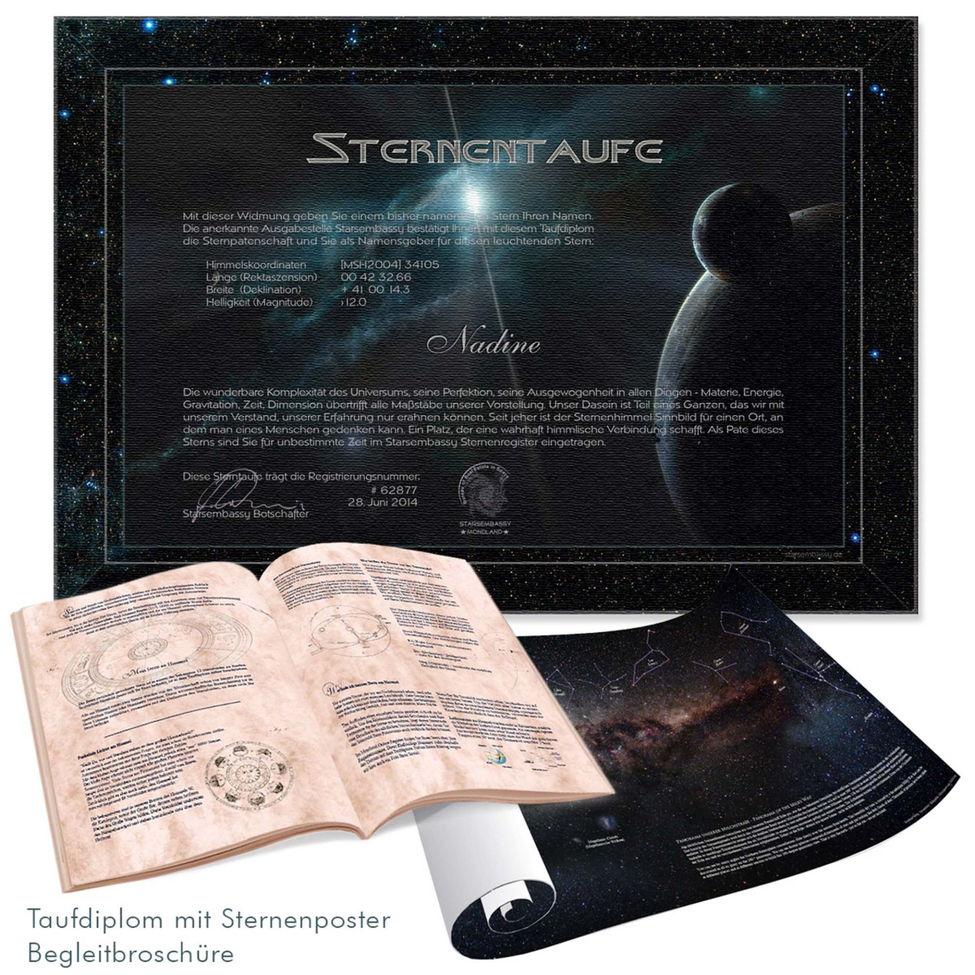 Sterntaufe - benenne echten eigenen Stern, inklusive Urkunde
