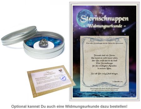 Echter Meteoritensplitter - Meteoritenstück & Echtheitszertifikat