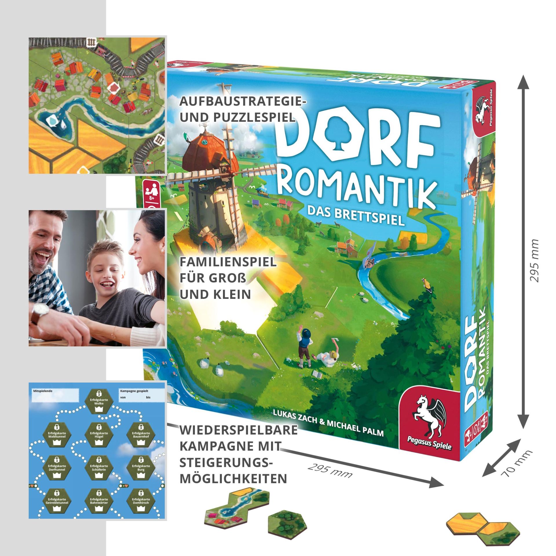 Familienspiel Dorfromantik - Brettspiel für 1 bis 6 Spieler