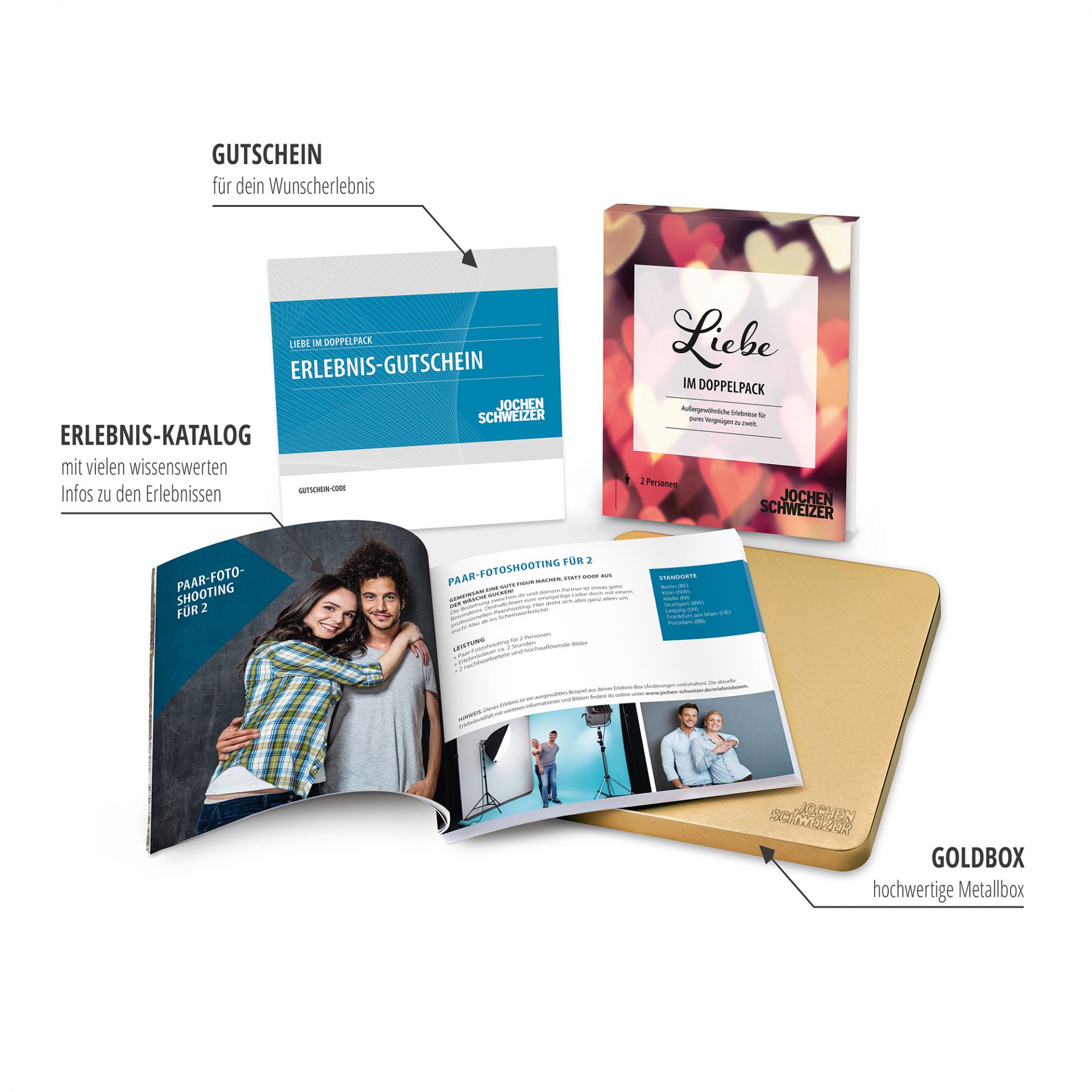 Romantik zu Zweit mit Liebe im Doppelpack - Erlebnisgeschenk