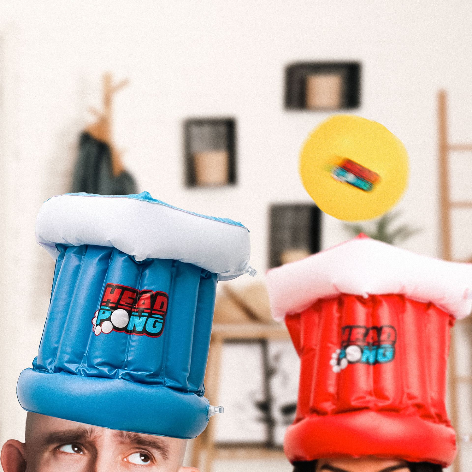 Aufblasbares Head Pong Trinkspiel - Beerpong Hut Wurfspiel