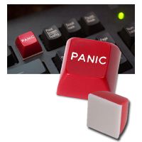 Panic Key - selbstklebende rote Taste für die Computer Tastatur