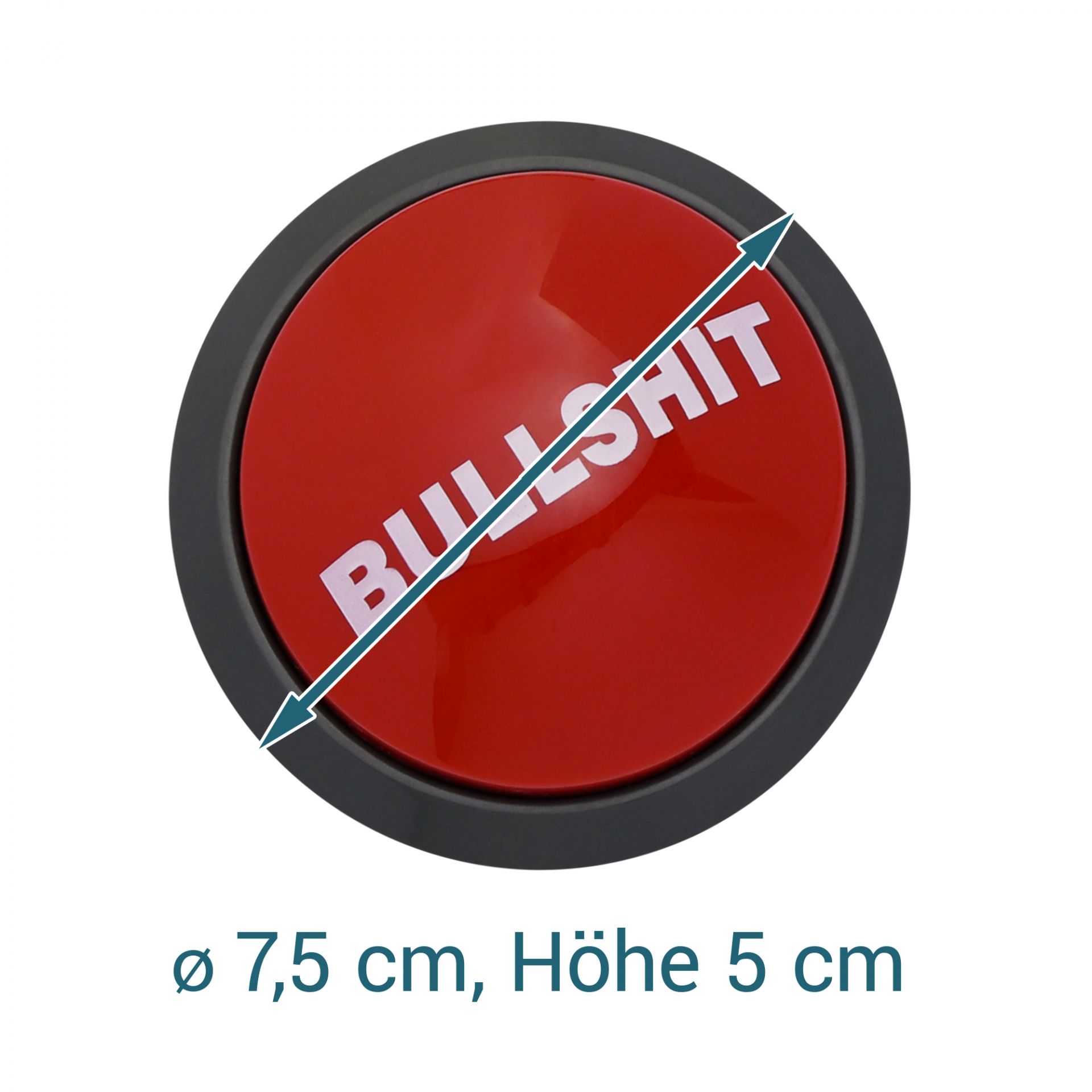 Buzzer mit Sound - Bullshit Button mit 5 lustigen Sprüchen!