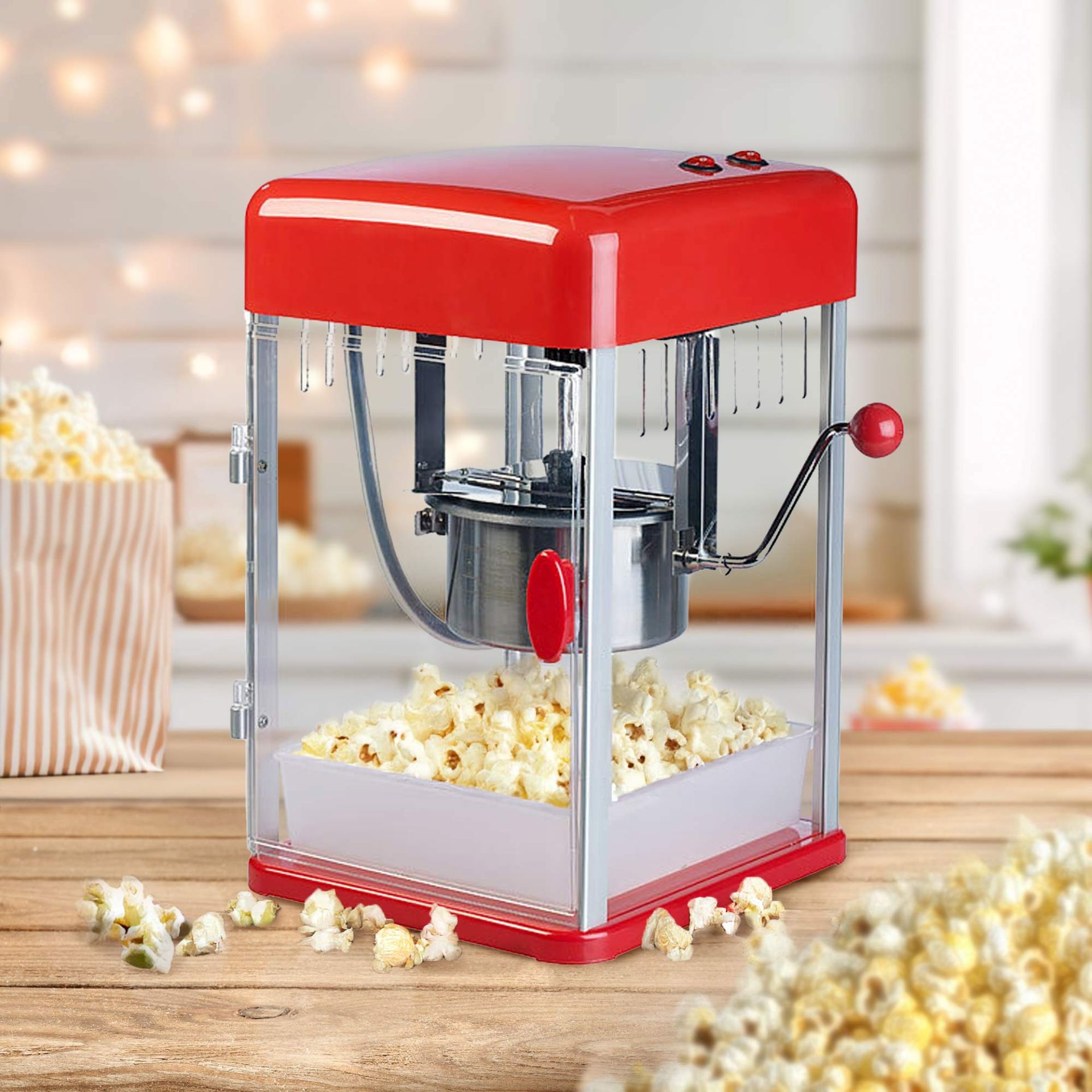 Retro Popcornmaschine mit Wagen - für Popcorngenuss wie im Kino