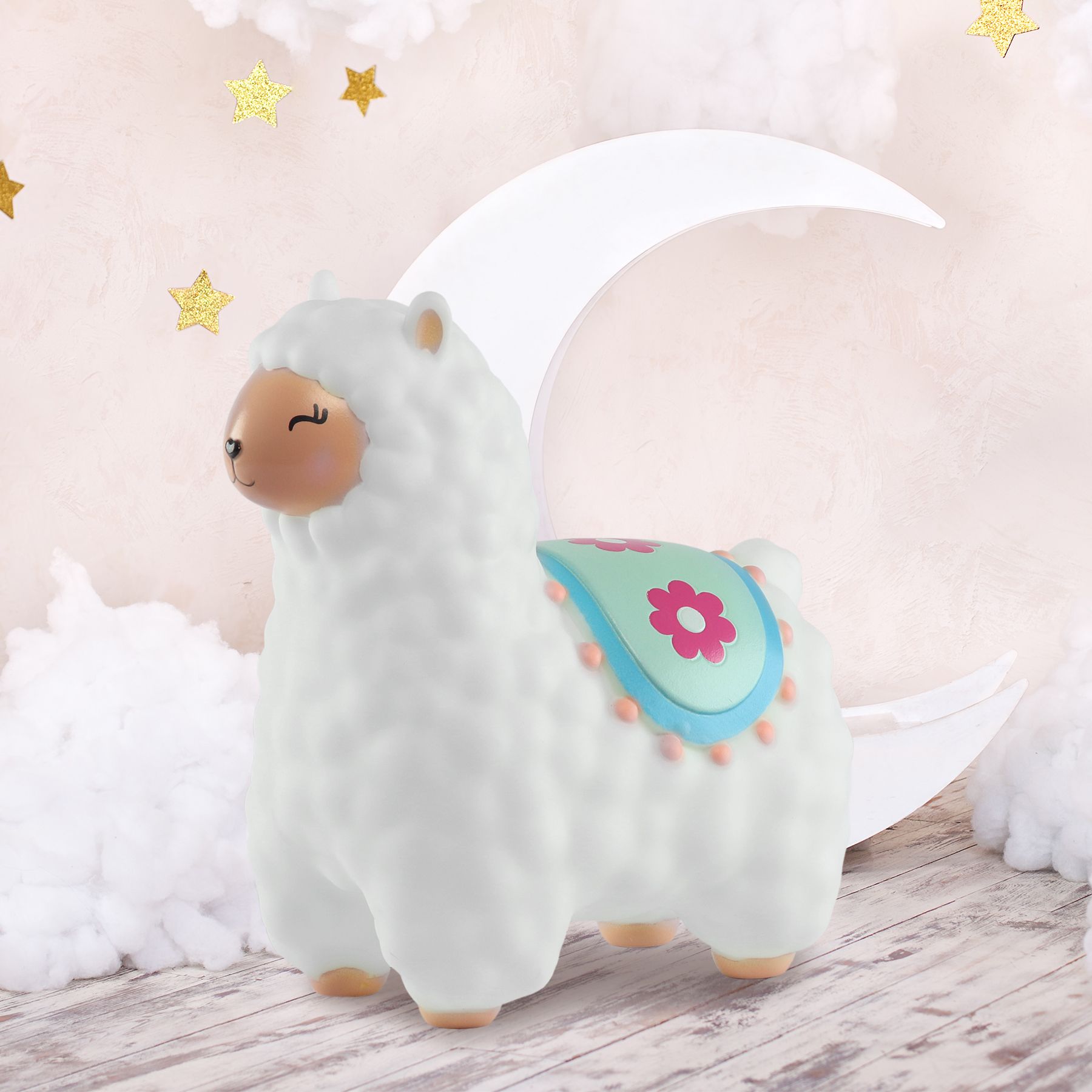 LED Nachtlicht - Lama - batteriebetrieben - Farbe: weiß