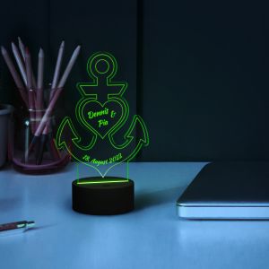 Personalisierter LED Anker - Dekolicht Lampe mit Gravur