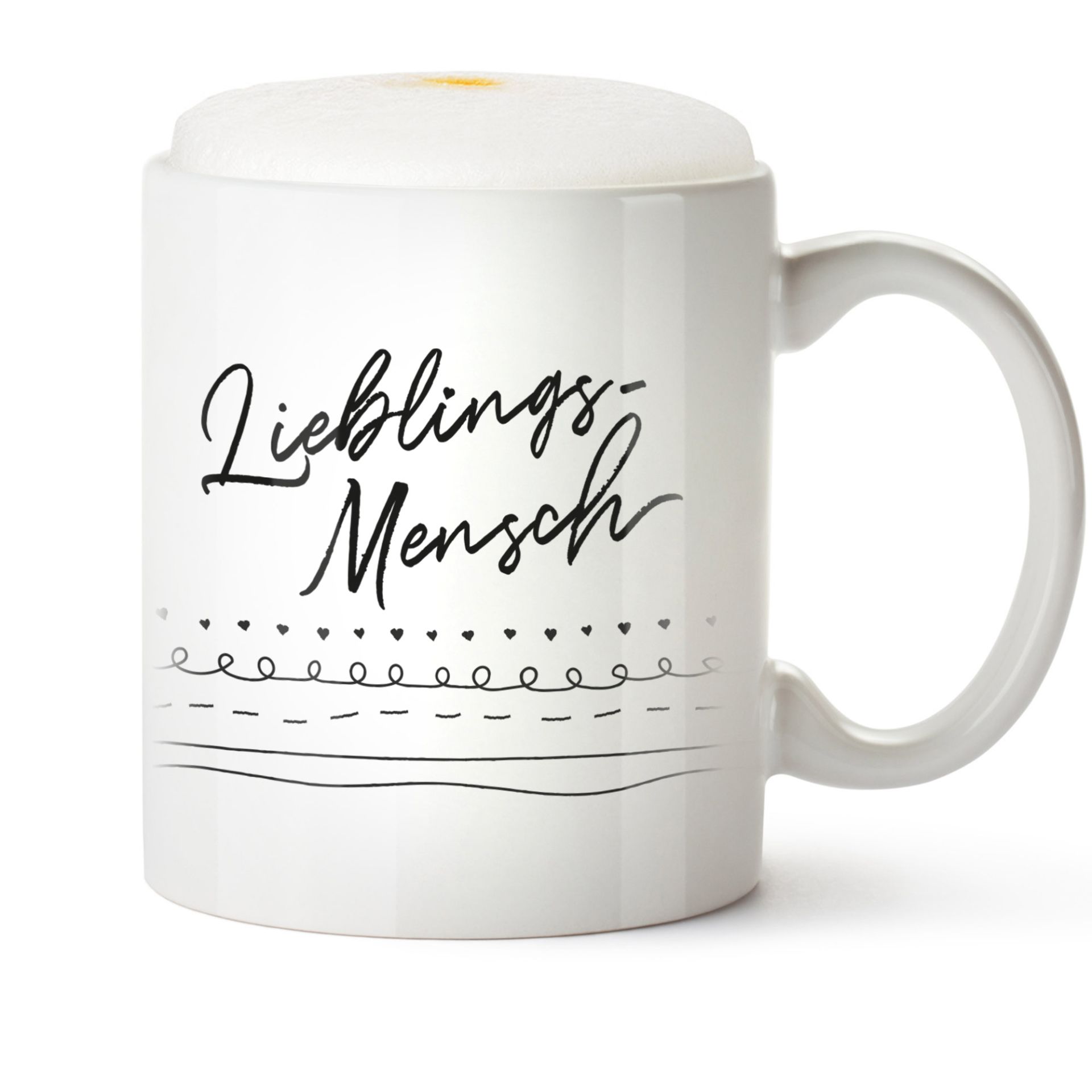 Weiße 300 ml Tasse - Lieblingsmensch Kaffeetasse