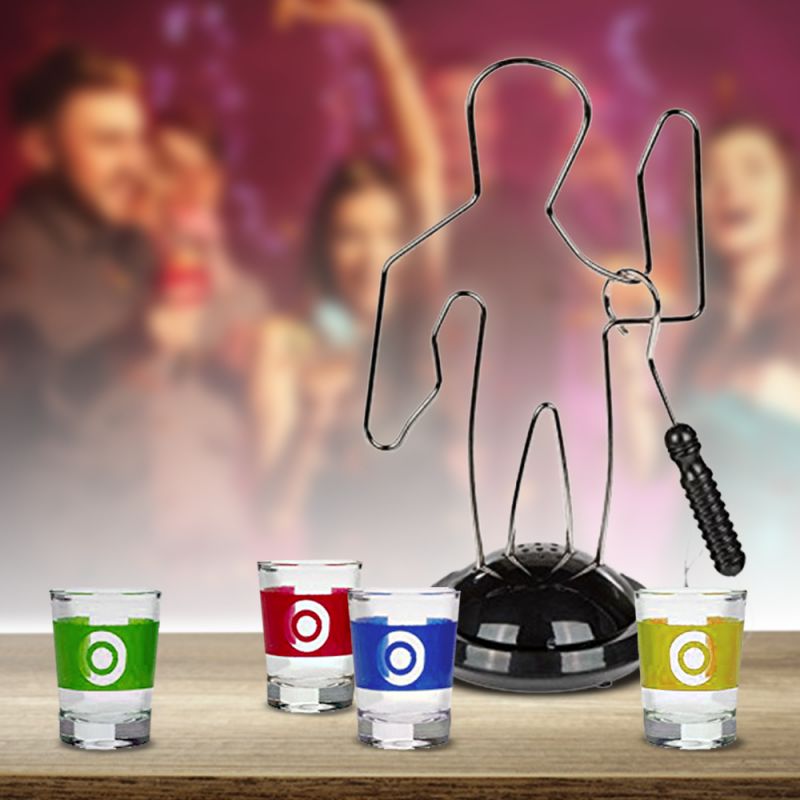 Drinking Ludo - Trinkspiel - mit 16 Schnapsgläsern