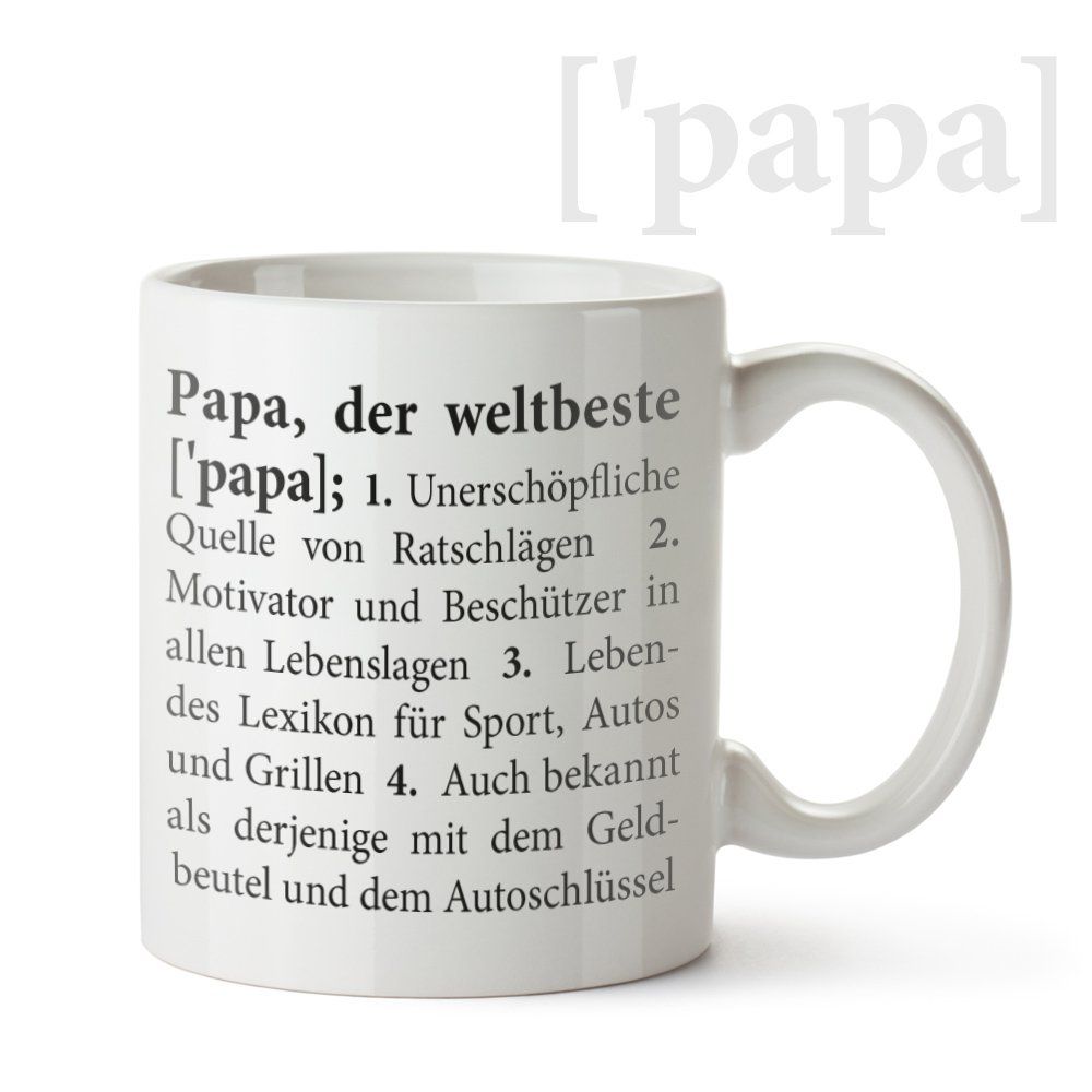 Bedruckte Keramik Tasse - Definition Papa Kaffeebecher