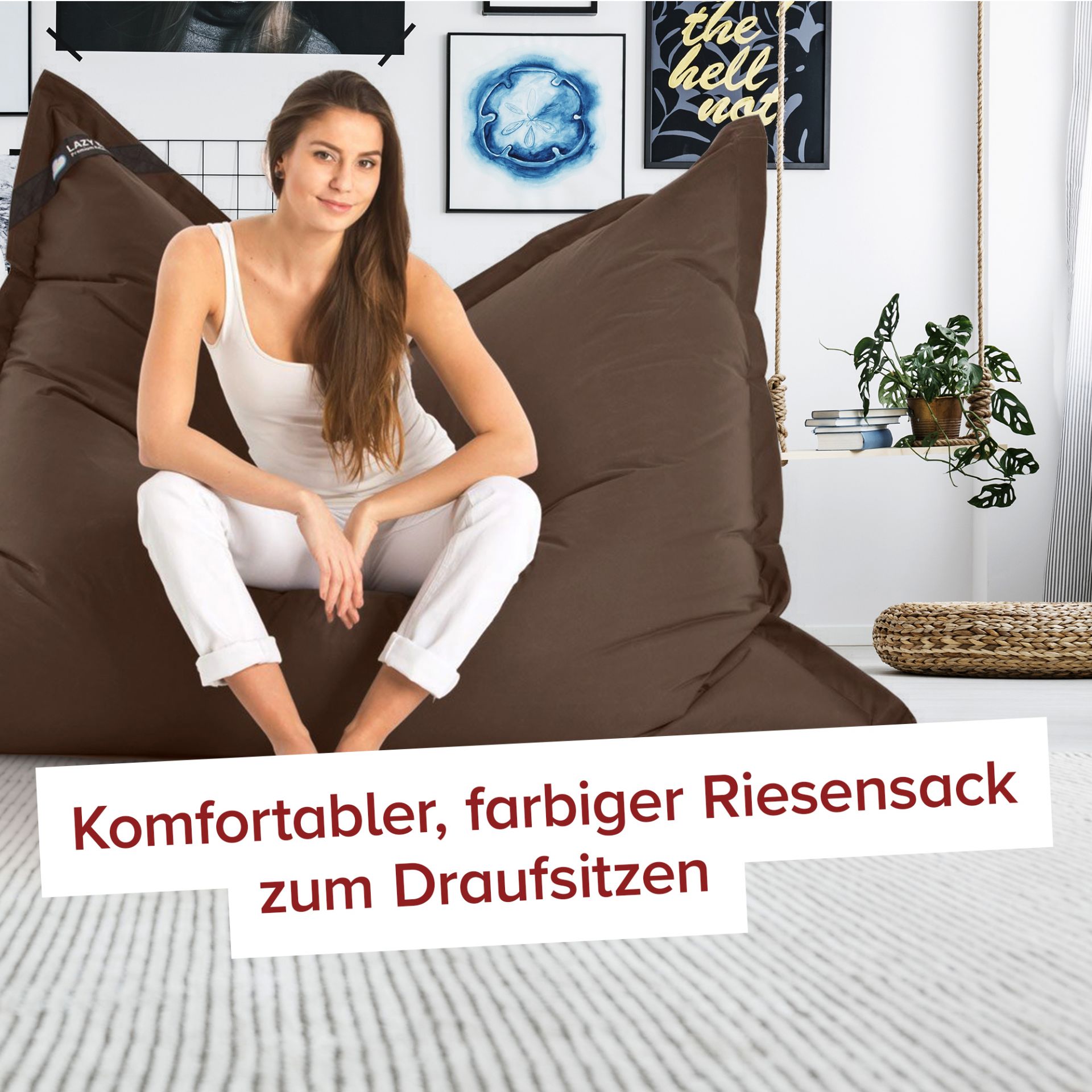 Komfort Sitzsack XXL aus 100% Nylon 180x140cm - 12 Farben